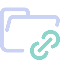 Folder Connection Open icon as SVG, PNG, JSX, and Base64