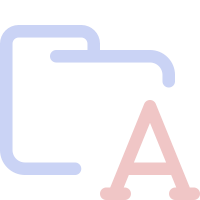 Folder Fonts icon as SVG, PNG, JSX, and Base64