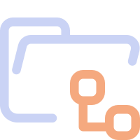 Folder Workflows Open icon as SVG, PNG, JSX, and Base64