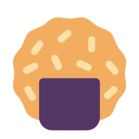 Rice Cracker icon as SVG, PNG, JSX, and Base64