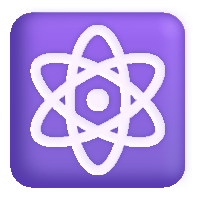 Atom Symbol icon as SVG, PNG, JSX, and Base64