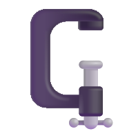 Clamp icon as SVG, PNG, JSX, and Base64