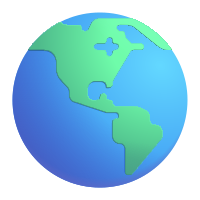 Globe Showing Americas icon as SVG, PNG, JSX, and Base64