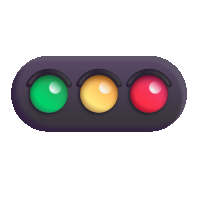 Horizontal Traffic Light icon as SVG, PNG, JSX, and Base64