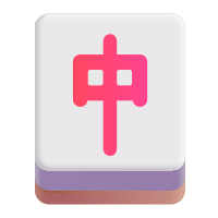 Mahjong Red Dragon icon as SVG, PNG, JSX, and Base64
