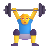 Man Lifting Weights icon as SVG, PNG, JSX, and Base64