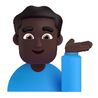 Man Tipping Hand Dark SVG icon