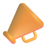 Megaphone icon as SVG, PNG, JSX, and Base64