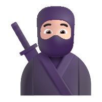 Ninja Light icon as SVG, PNG, JSX, and Base64