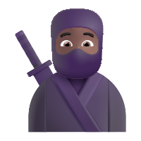 Ninja Medium Dark icon as SVG, PNG, JSX, and Base64