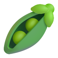 Pea Pod icon as SVG, PNG, JSX, and Base64