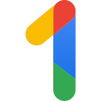 Google One icon as SVG, PNG, JSX, and Base64
