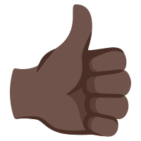 Thumbs Up Dark Skin Tone SVG icon