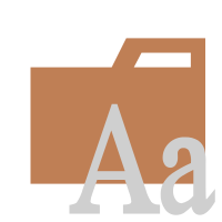 Folder Type Fonts icon as SVG, PNG, JSX, and Base64