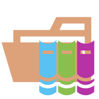 Folder Type Library Opened icon as SVG, PNG, JSX, and Base64