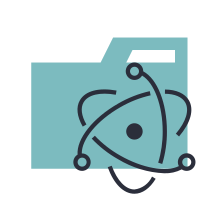 Folder Type Light Electron icon as SVG, PNG, JSX, and Base64