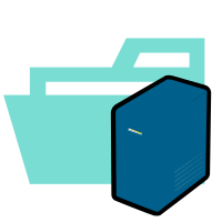 Folder Type Server Opened icon as SVG, PNG, JSX, and Base64