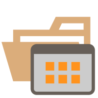 Folder Type Template Opened icon as SVG, PNG, JSX, and Base64